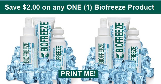 Biofreeze Coupons Save 2 00 Off One Biofreeze Product Print Now CVS Couponers
