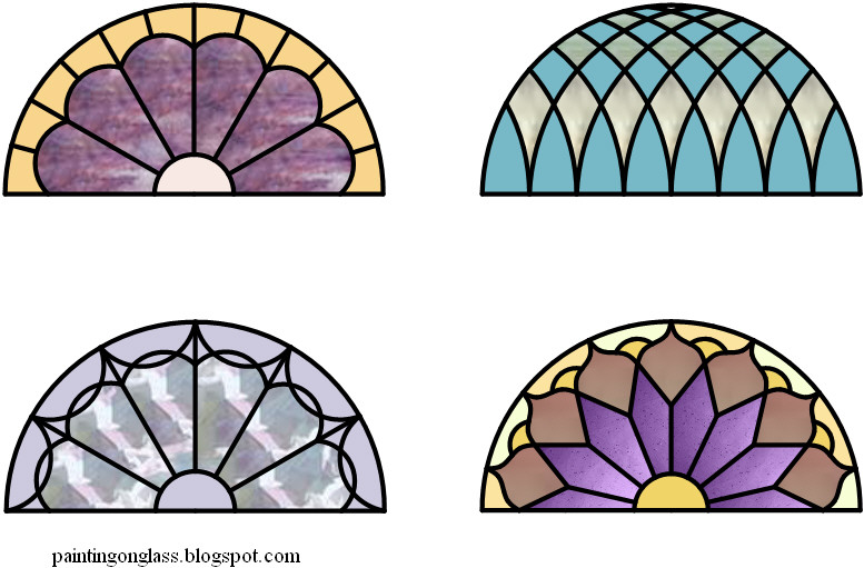 Stained Glass Transoms Pattern ~ painting on glass