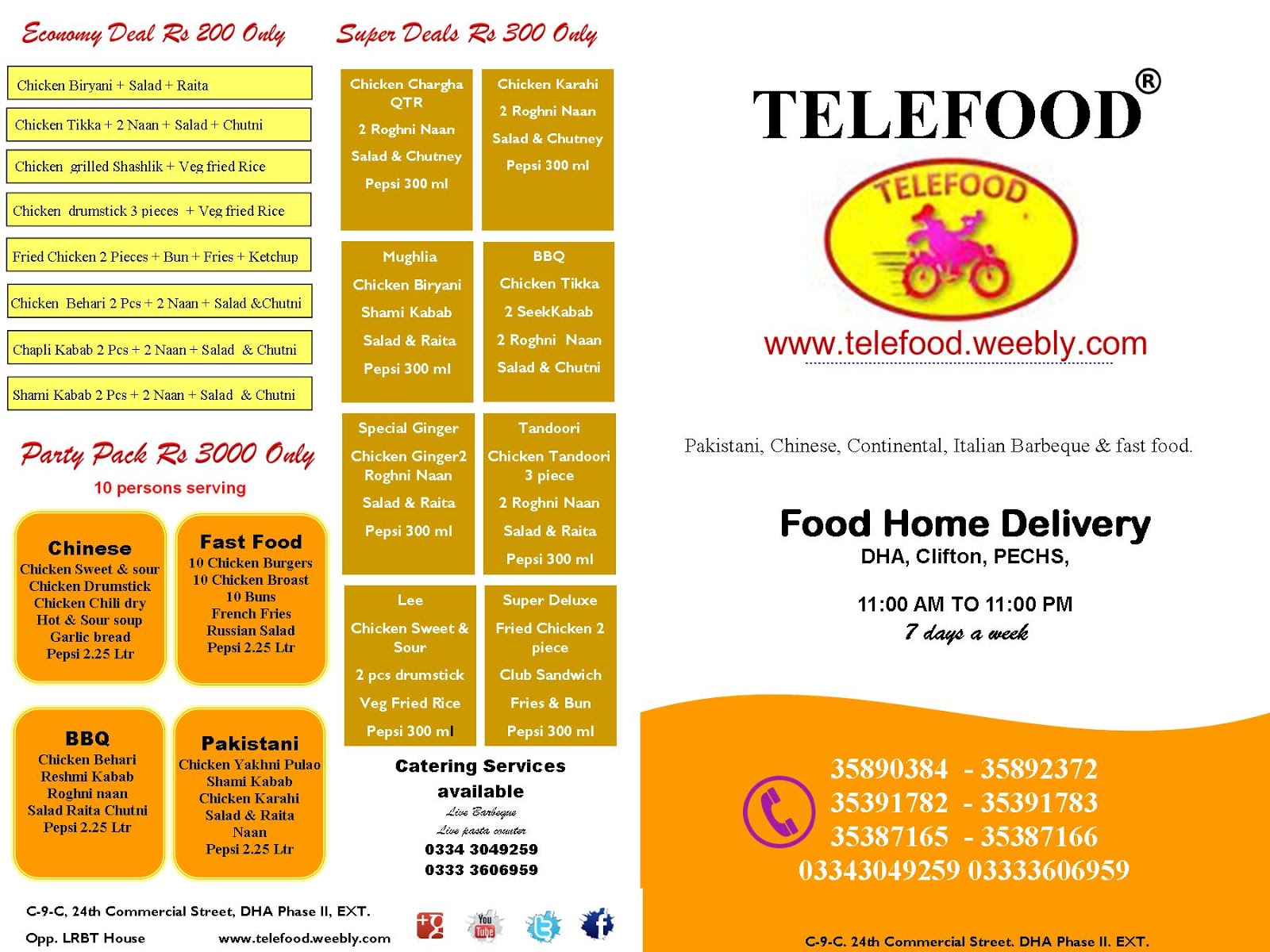 Telepizza menu