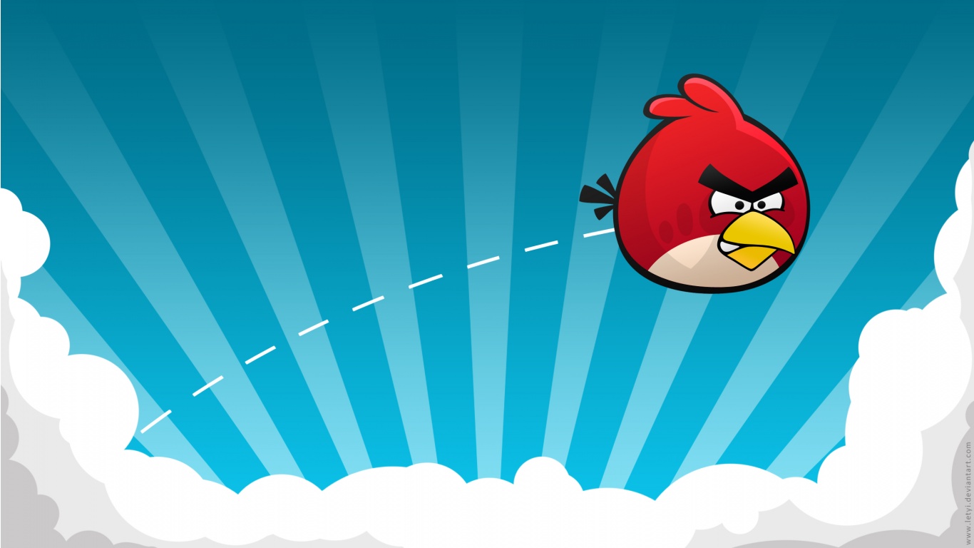 Angry Birds Game Blue Vector Sky Clouds HD Wallpapers | Epic Desktop ...