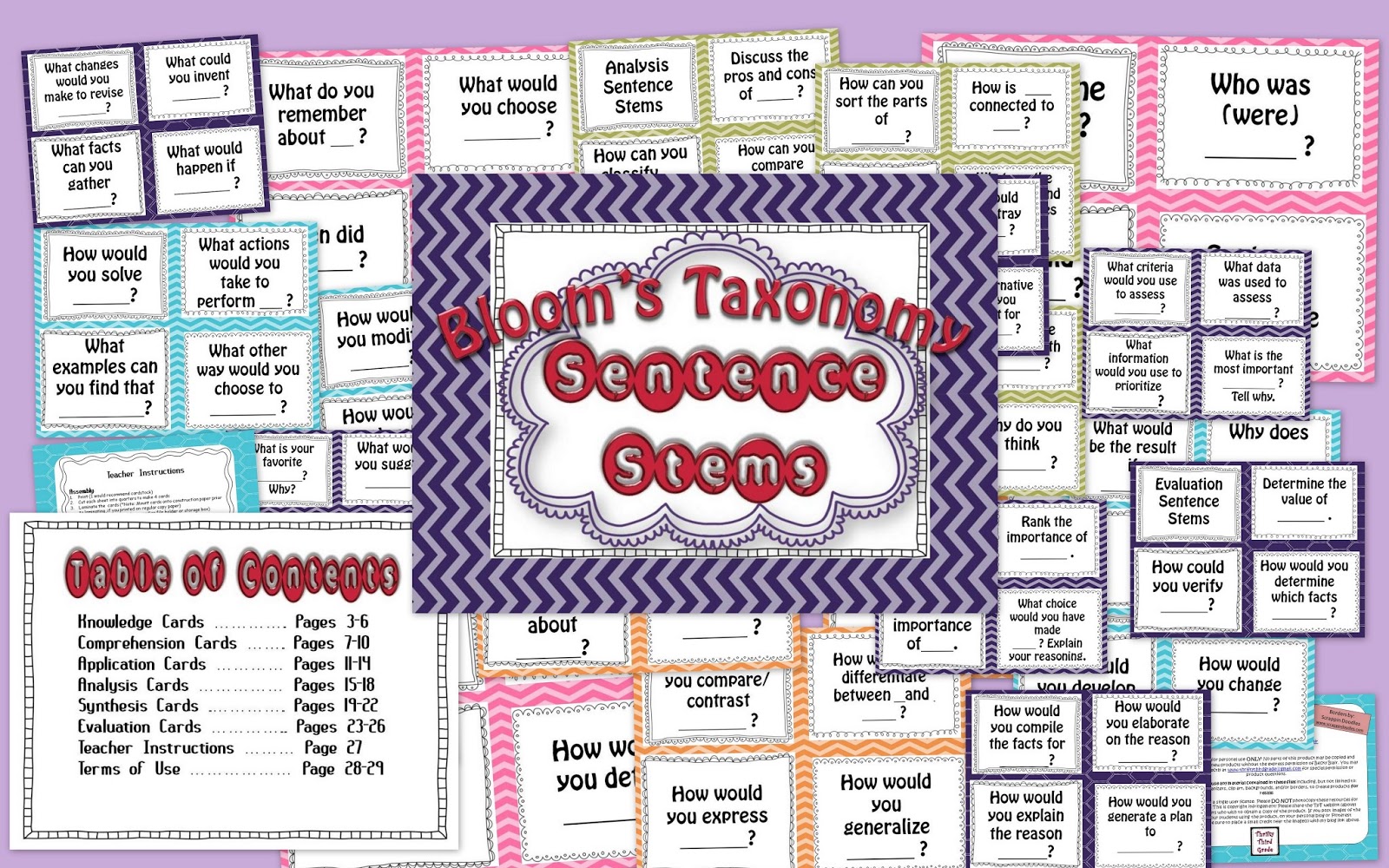 Eclectic Elementary: Comprehension Cards To Go