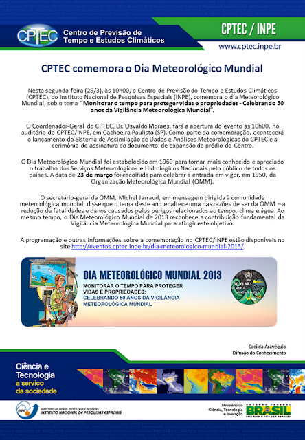 CPTEC Comemora o Dia Meteorológico Mundial