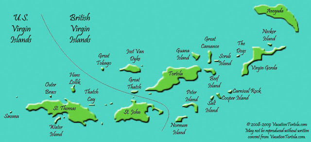 BRITISH VIRGIN ISLANDS - GEOGRAPHICAL MAPS OF BRITISH VIRGIN ISLANDS