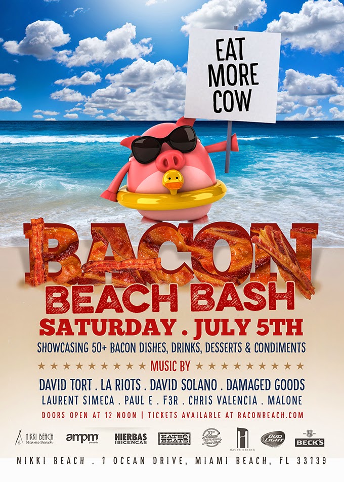 Bacon Beach Bash at Nikki Beach - July 5 - My Fabulous Florida