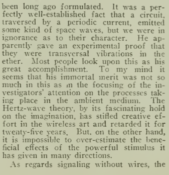 "The True Wireless" by Nikola Tesla - An Engineer's Aspect