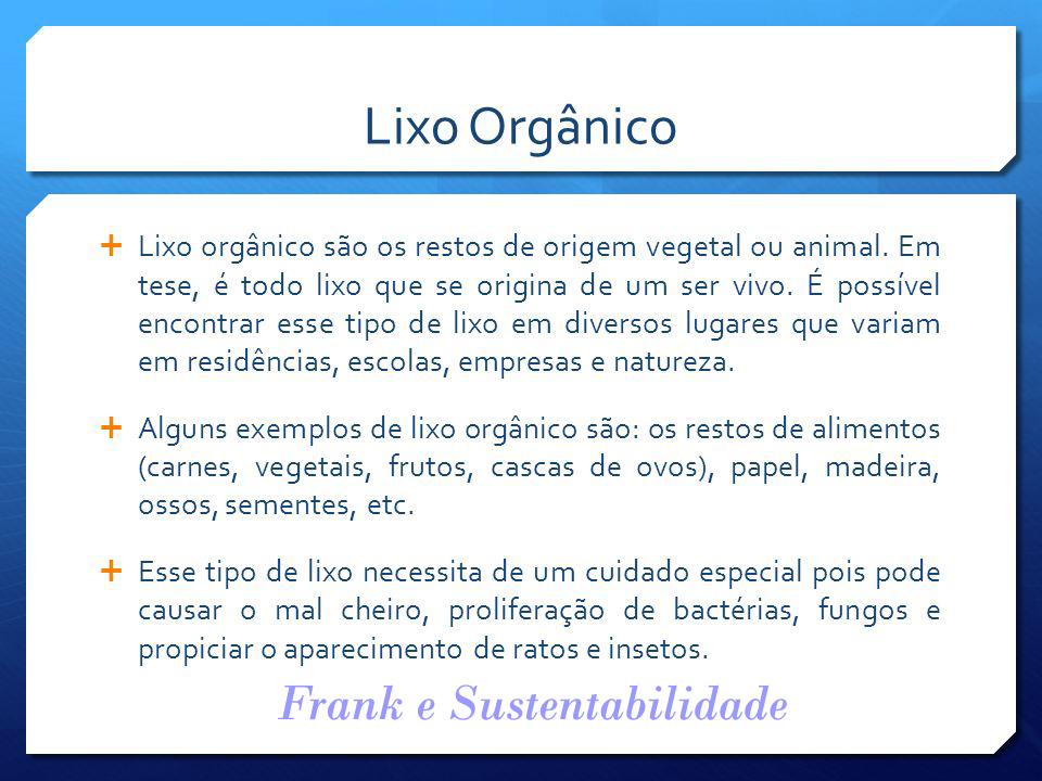 Lixo Inorganico O Que é - FDPLEARN