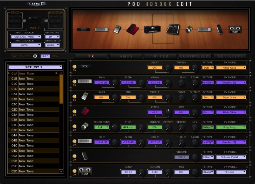 Line 6 POD HD500X Multi Effect Processor - Stereo Role