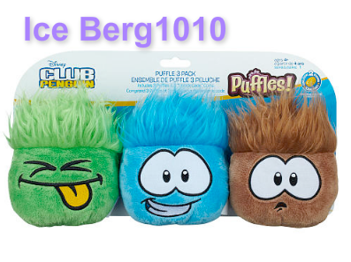 Ice Berg1010's Club Penguin Cheats!: Plush Puffle 3-Pack