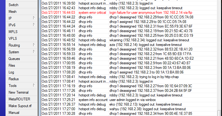 Cara melihat Log Mikrotik routerOS - Blog Pemula