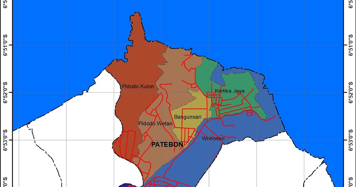Peta Administrasi Kecamatan Patebon, Kabupaten Kendal ~ NeededThing