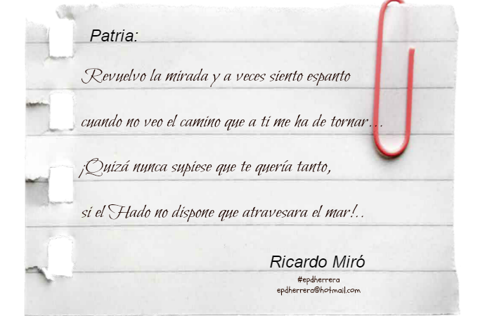Folklore de Panamá: Patria, de Ricardo Miró - Fragmento-