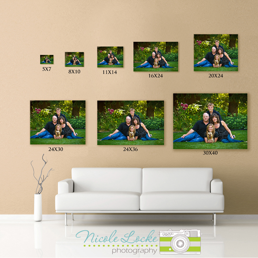 Nicole Locke Photography: Wall Portrait Sizing | a Guide