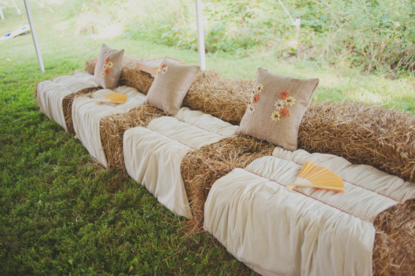 Juneberry Lane: Hay bale Heaven: Creative Seating on a Budget