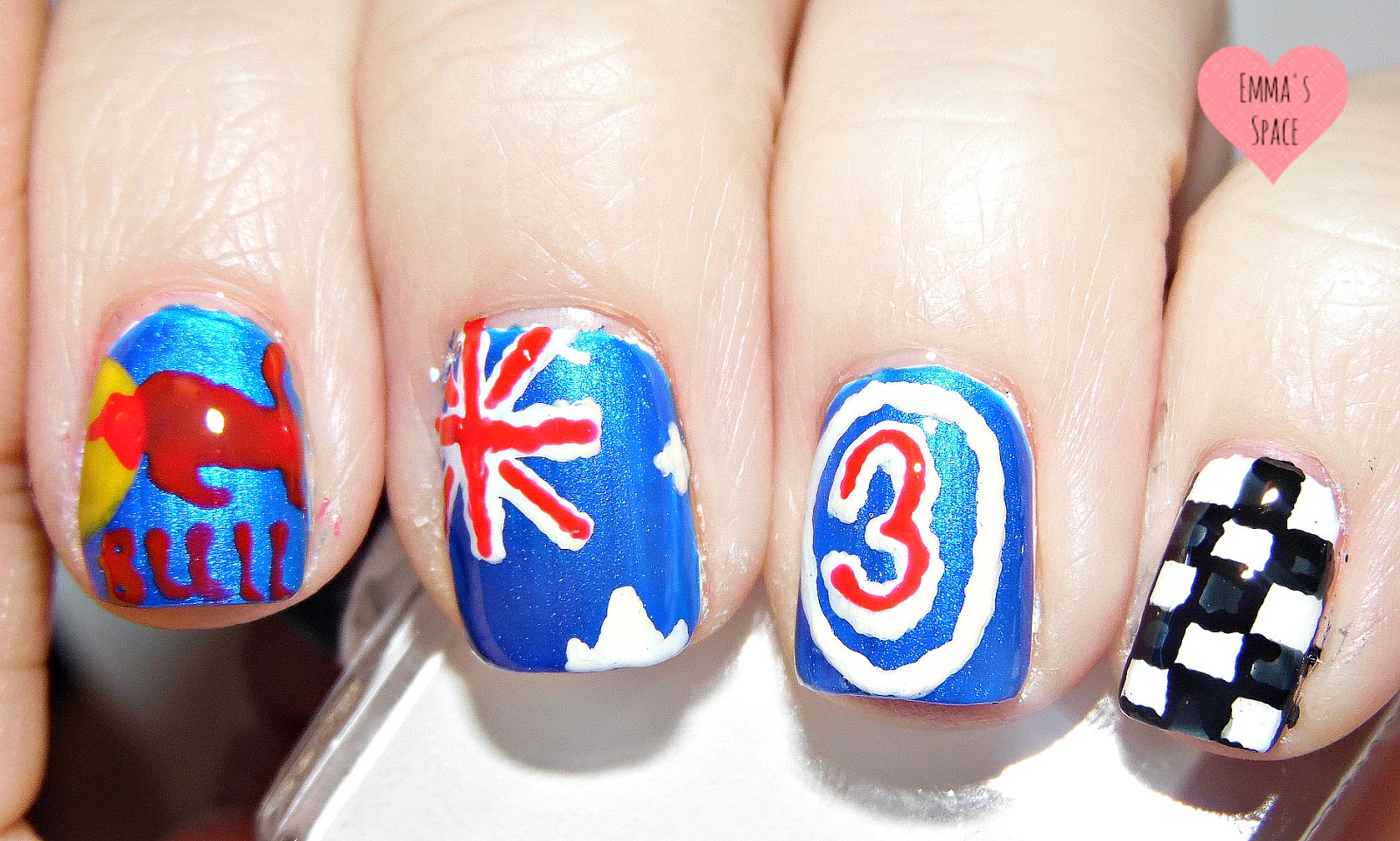 Formula One/Daniel Ricciardo/Red Bull Nail Art