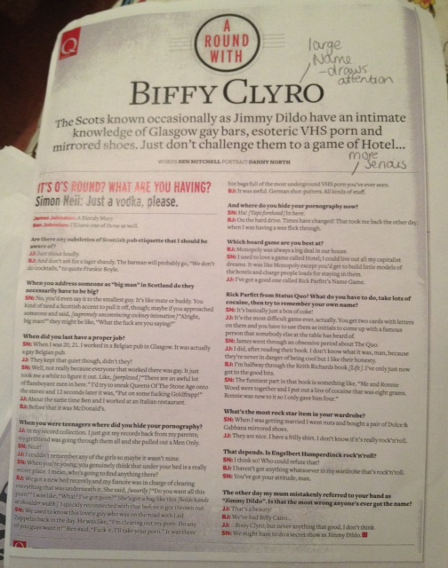 Tuesday Rowlands media coursework: Comparison of double page spread