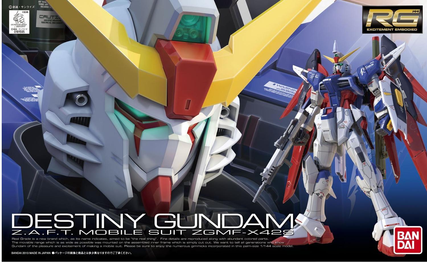 RG 1/144 Destiny Gundam - RELEASED IN JAPAN - Gundam Kits Collection ...