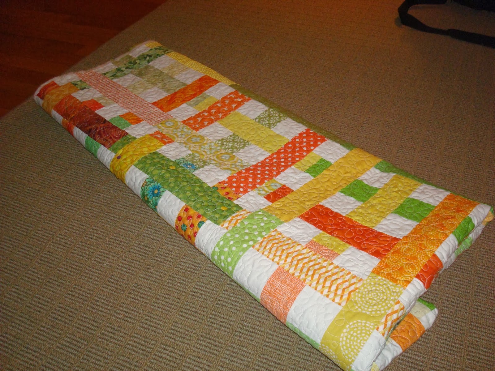 Little Bunny Quilts: Finished Citrus Simply Woven Quilt