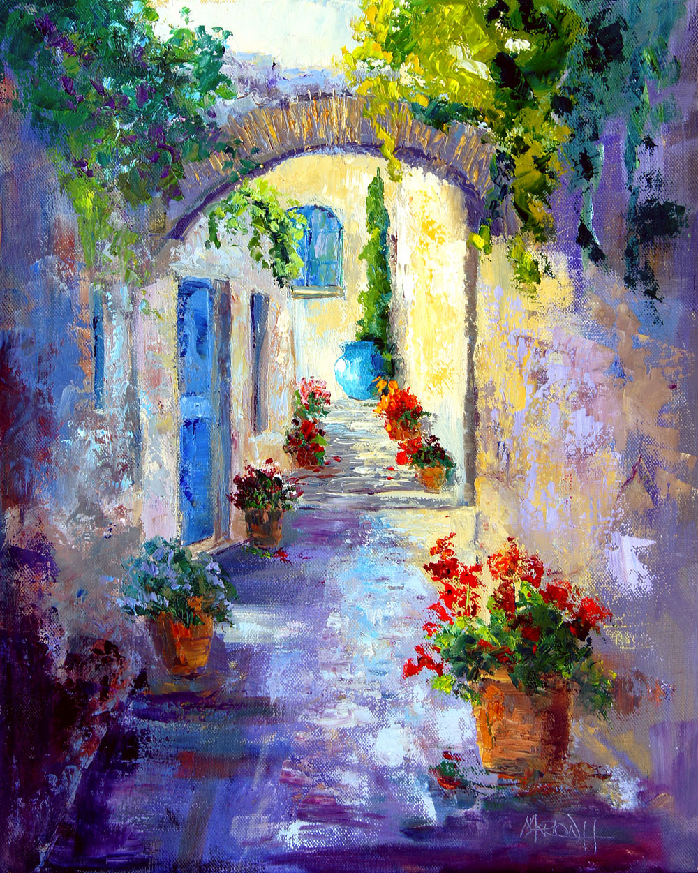 Palette Knife Painters, International: Hidden Passageway by Marion ...