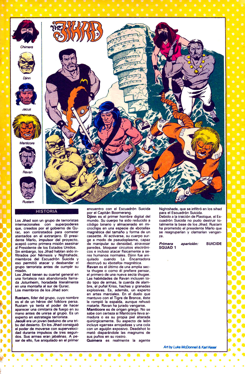 Fichas de Superheroes Marvel y DC: Jihad