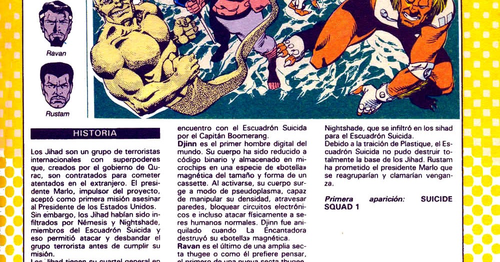 Fichas de Superheroes Marvel y DC: Jihad