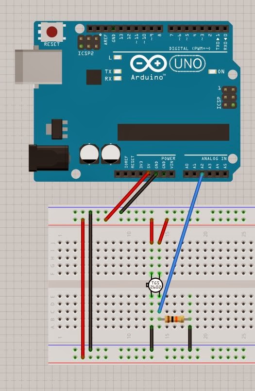 拉夫多多思考: Arduino動手做 - 使用TGS2602偵測空氣中的揮發物汙染
