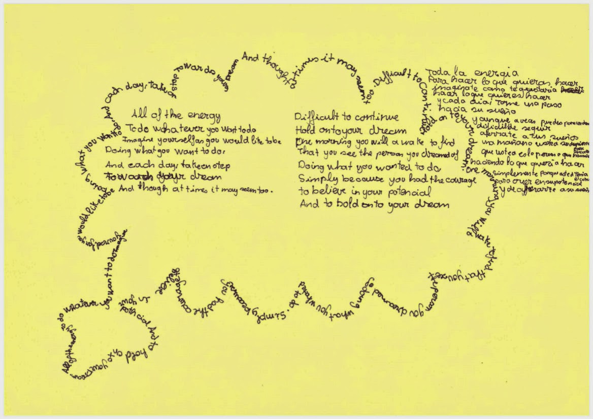 El baúl de las palabras: Caligramas en inglés