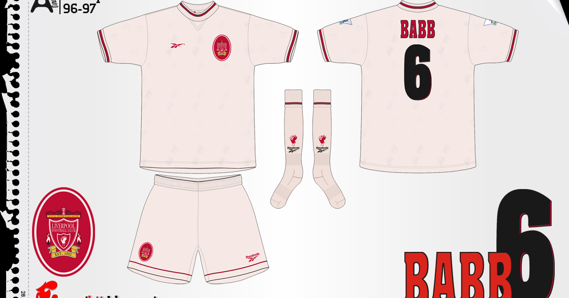 Kit Design, by eroj: 1996-98 Liverpool (Home, Away e Third)
