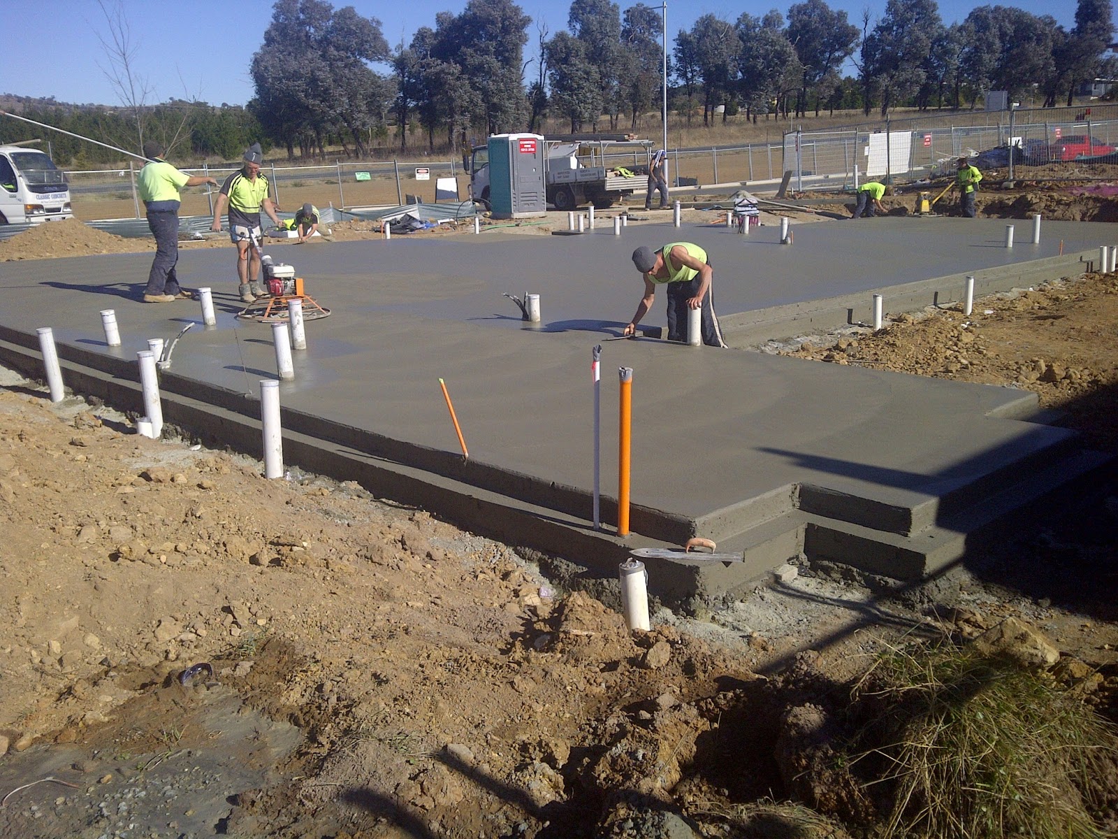 The Wright House: The floor slab