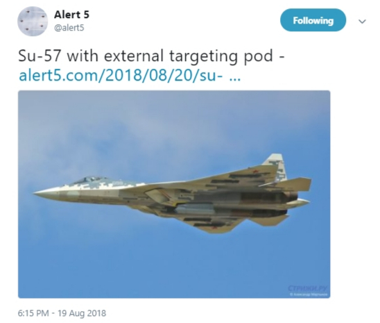 Military and Commercial Technology: Su-57 with 101KS-N navigation and ...