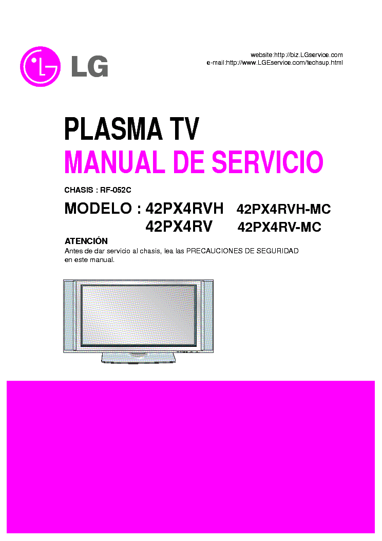 MAITEC Audio y Video: Diagrama TV LG Plasma 42PX4RV-MC
