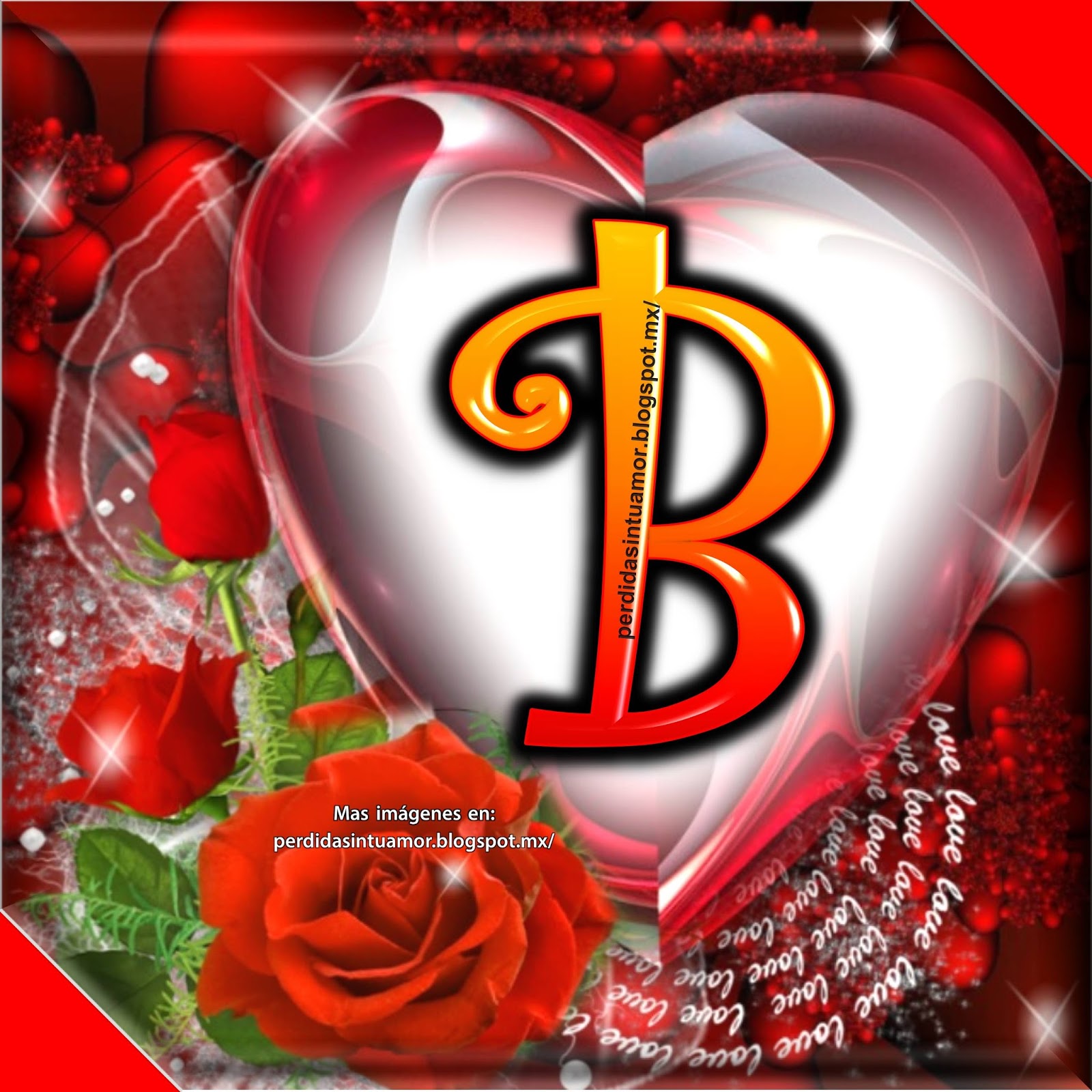 INICIALES Y NOMBRES PARA TI: INICIALES EN UN CORAZON