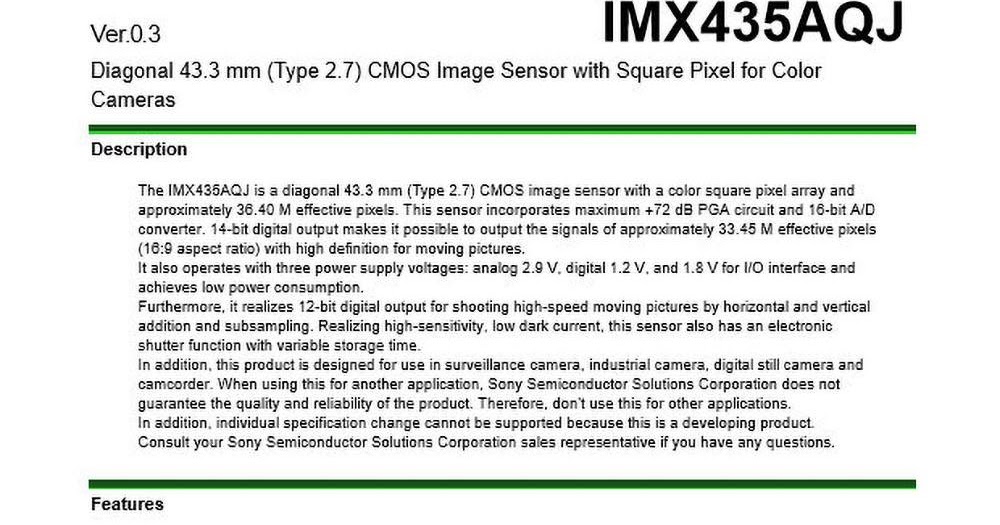 Image Sensors World: Rumor: Sony Full-Frame 33MP 60fps Sensor is Coming