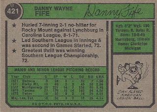 1974 Topps - Pennant Fever: #421 - Dan Fife