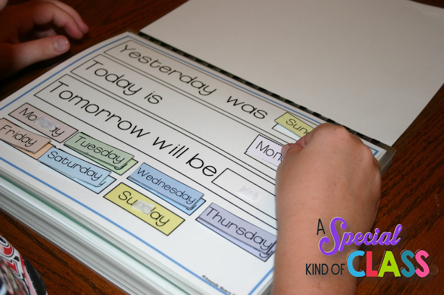 A special kind of class: Adapted Calendar for SPED kids