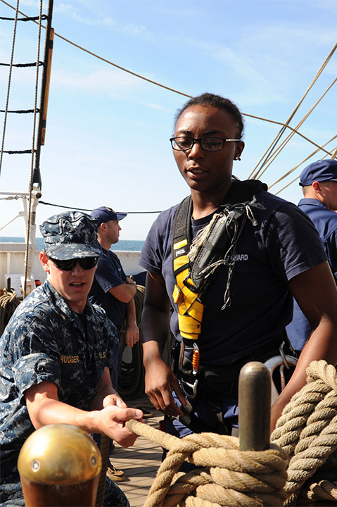 The Trident: Midshipman Train On Board Coast Guard Tall Ship