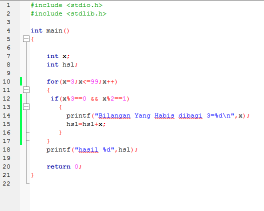 Program Menghitung Angka Yang Habis Dibagi 3 dan Menjumlahkanya