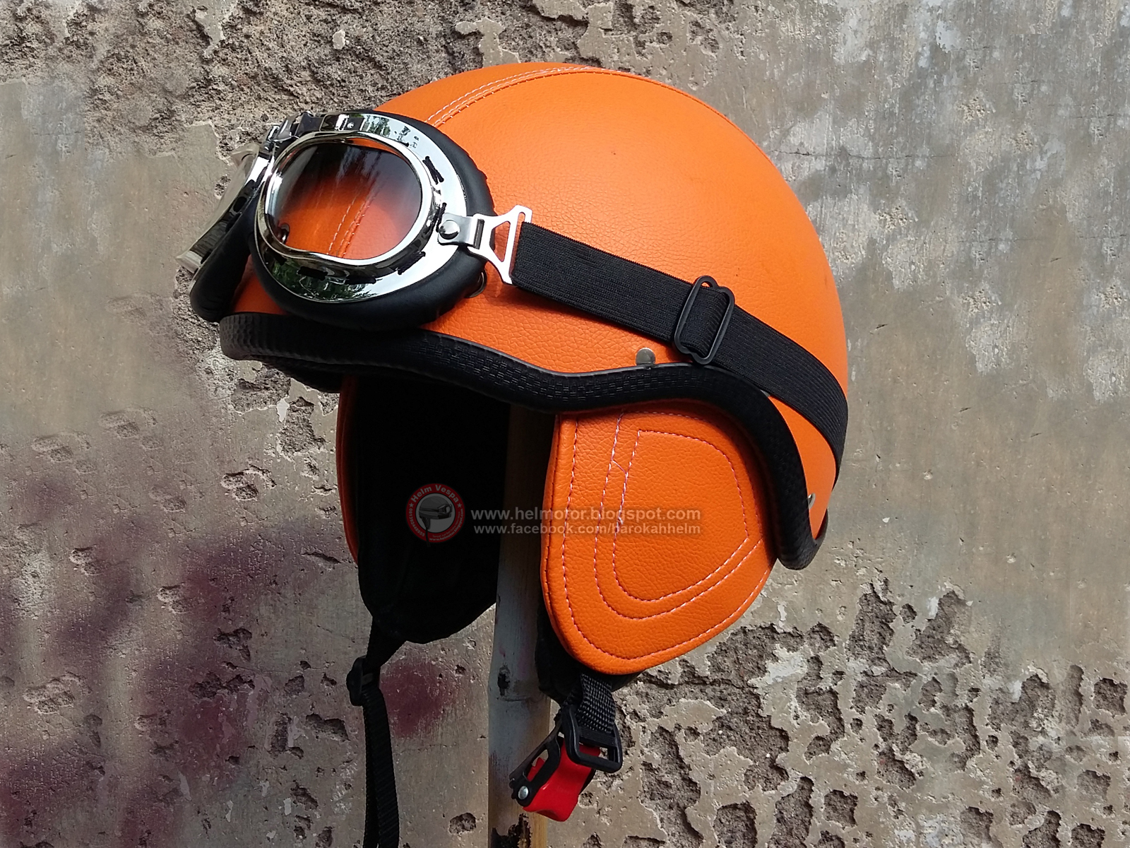 Helm 75 Orange G3 ~ Helm Vespa