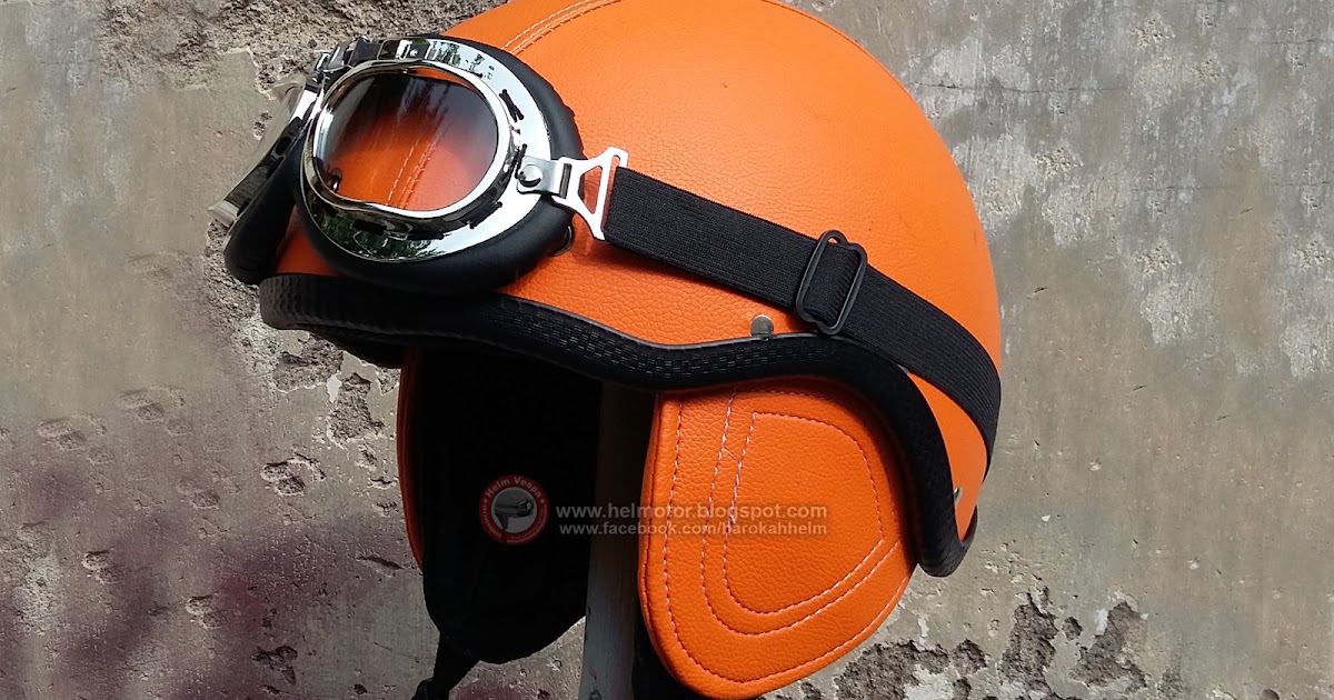 Helm 75 Orange G3 ~ Helm Vespa
