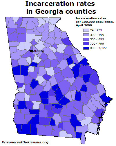 Georgia County Map Area | County Map Regional City