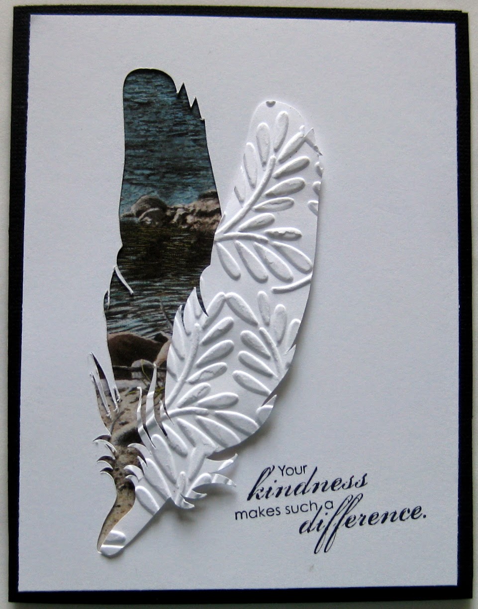 Karen's Kreative Kards: Feather Thank You Card