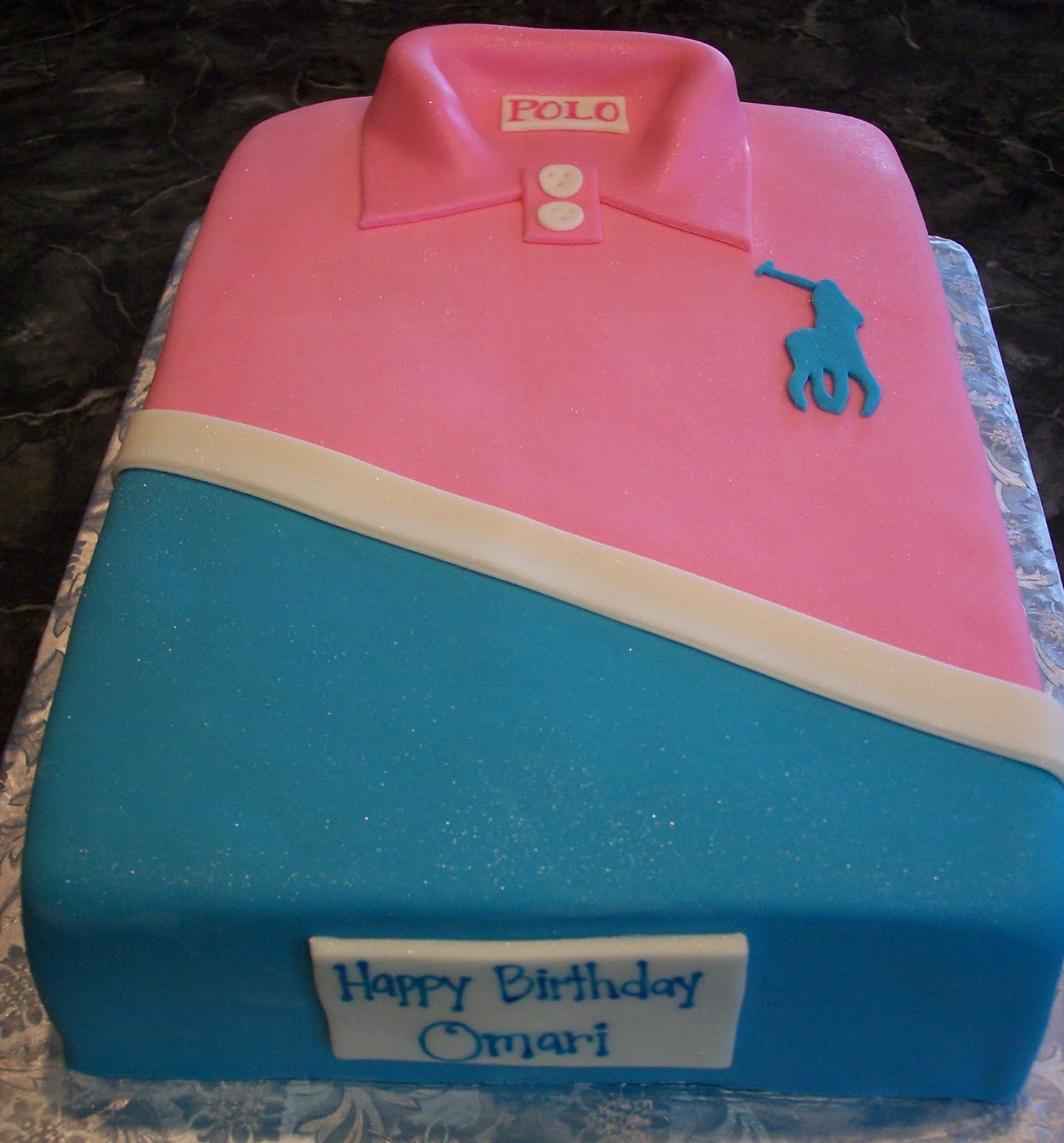 MyMoniCakes: Pink & Blue Polo Shirt Cake