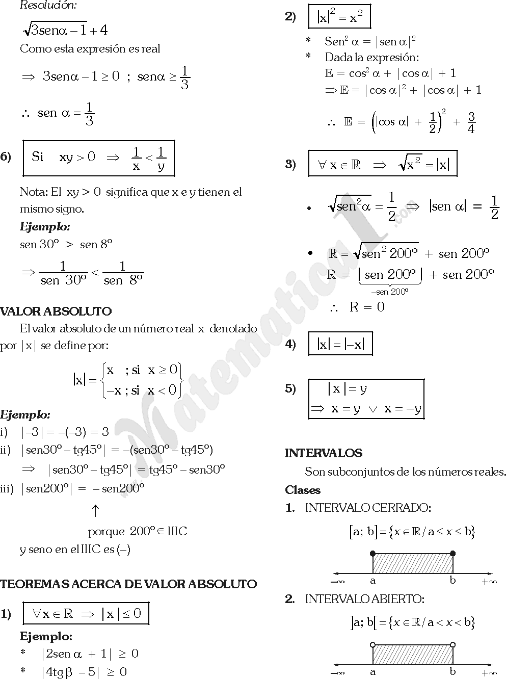 DESIGUALDADES E INTERVALOS NUMÉRICOS EJERCICIOS RESUELTOS Y PARA ...
