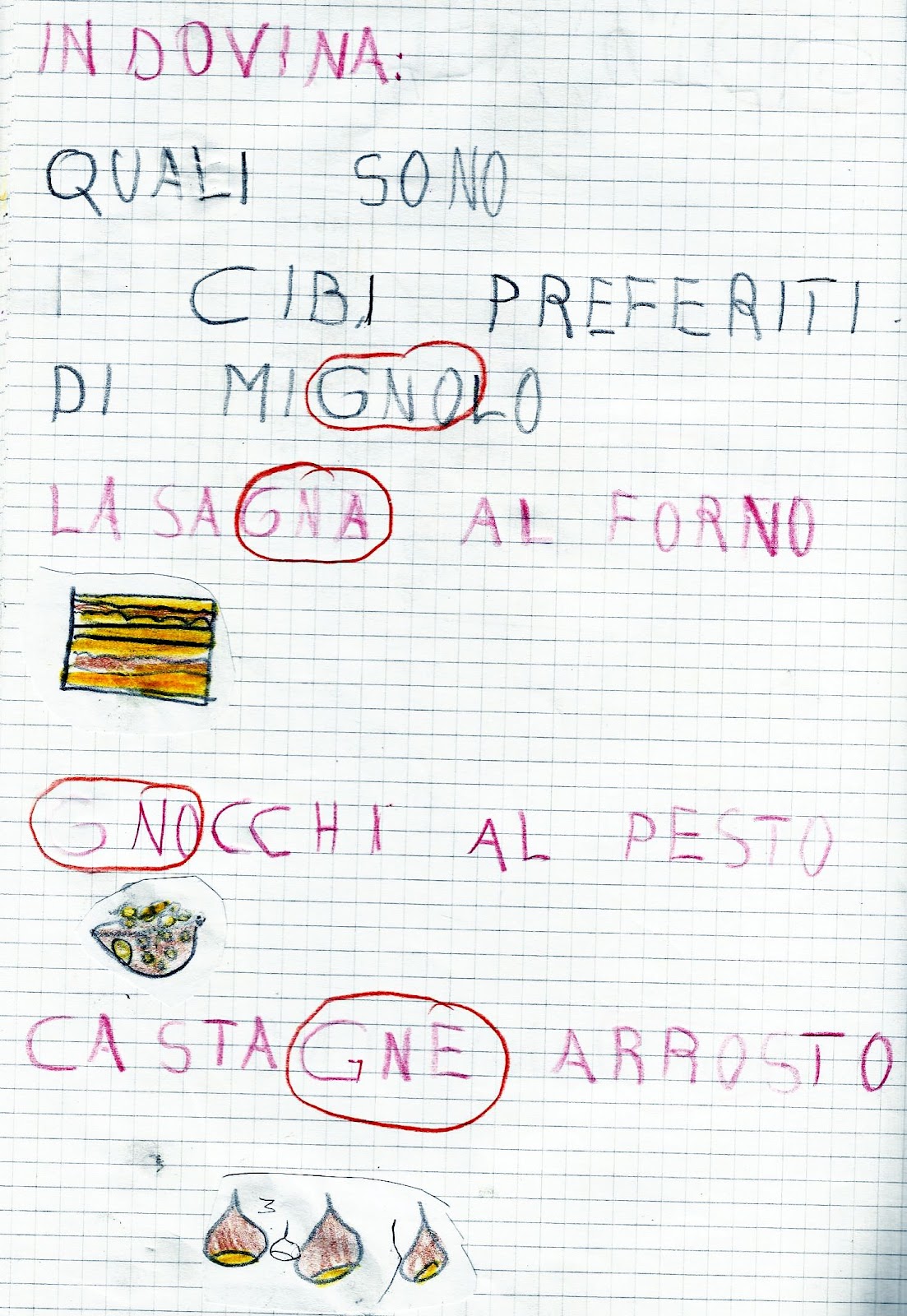 Frasi Con Gna Gne Gni Gno Gnu