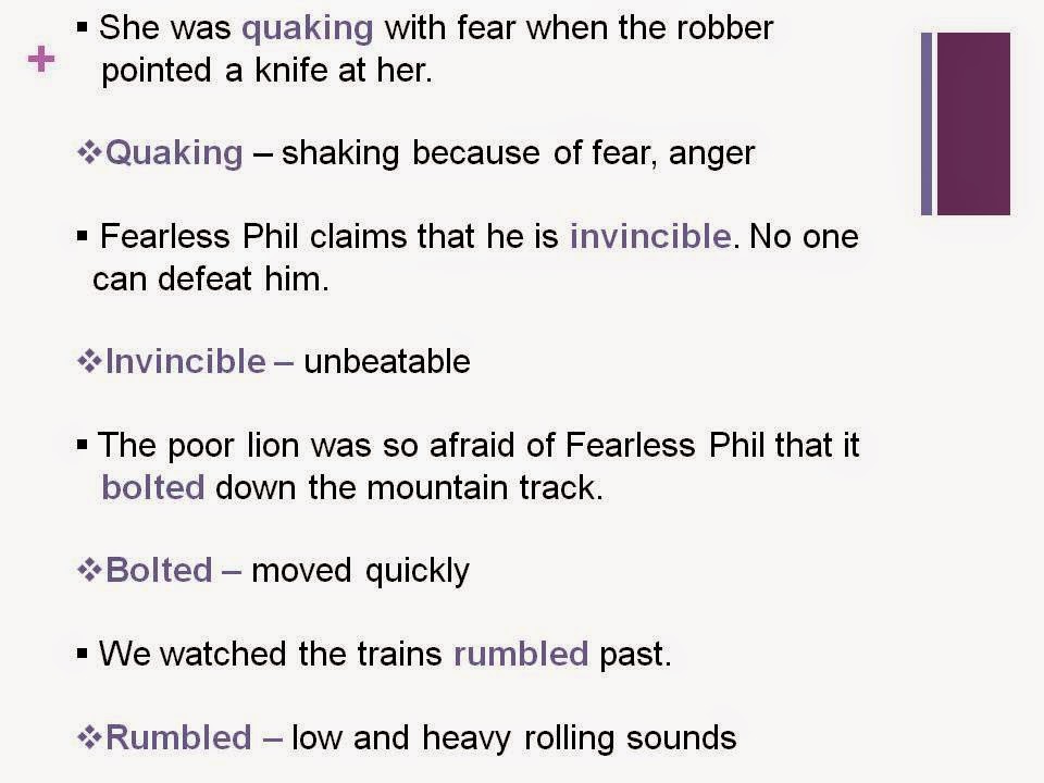 BGPS P3-1 2015: Unit 1 Fearless Phil Vocabulary Slides