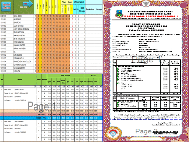 Aplikasi Terbaru Rekap Nilai Hasil Ujian Sekolah/Madrasah (US/M) Kelas ...