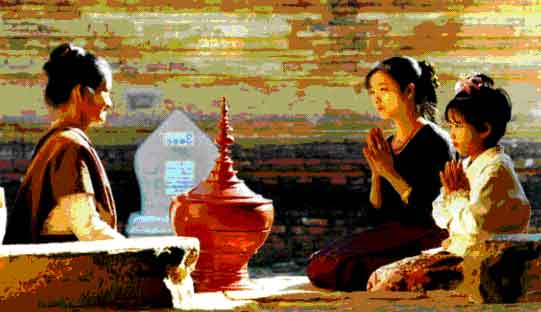 Hla Oo's Blog: Tha-din-gyut in Mawgyun & Buddhist Crocodiles