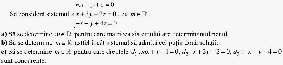 Probleme rezolvate de algebră - M1: Algebra - Sisteme de ecuatii liniare