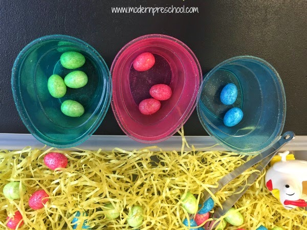 Chicken Eggs Sorting & Fine Motor Sensory Tray