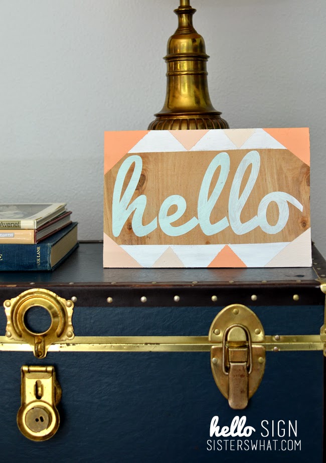 DIY Home hello sign - Sisters, What!