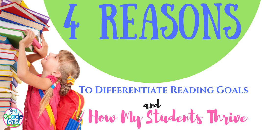 Differentiating Reading Goals in the Classroom - 3rd Grade Pad